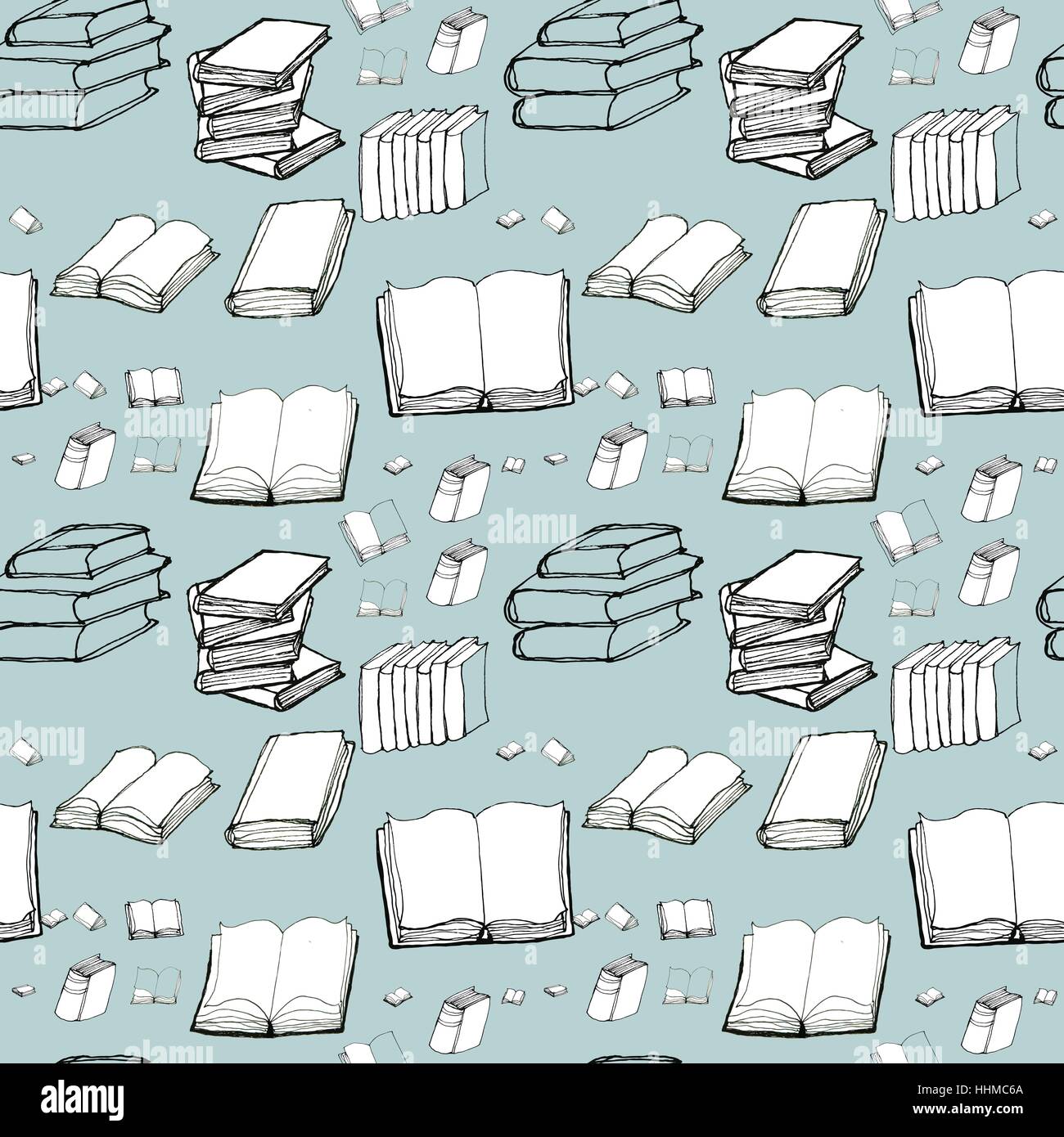 Seamless pattern with books Stock Vector Image & Art - Alamy