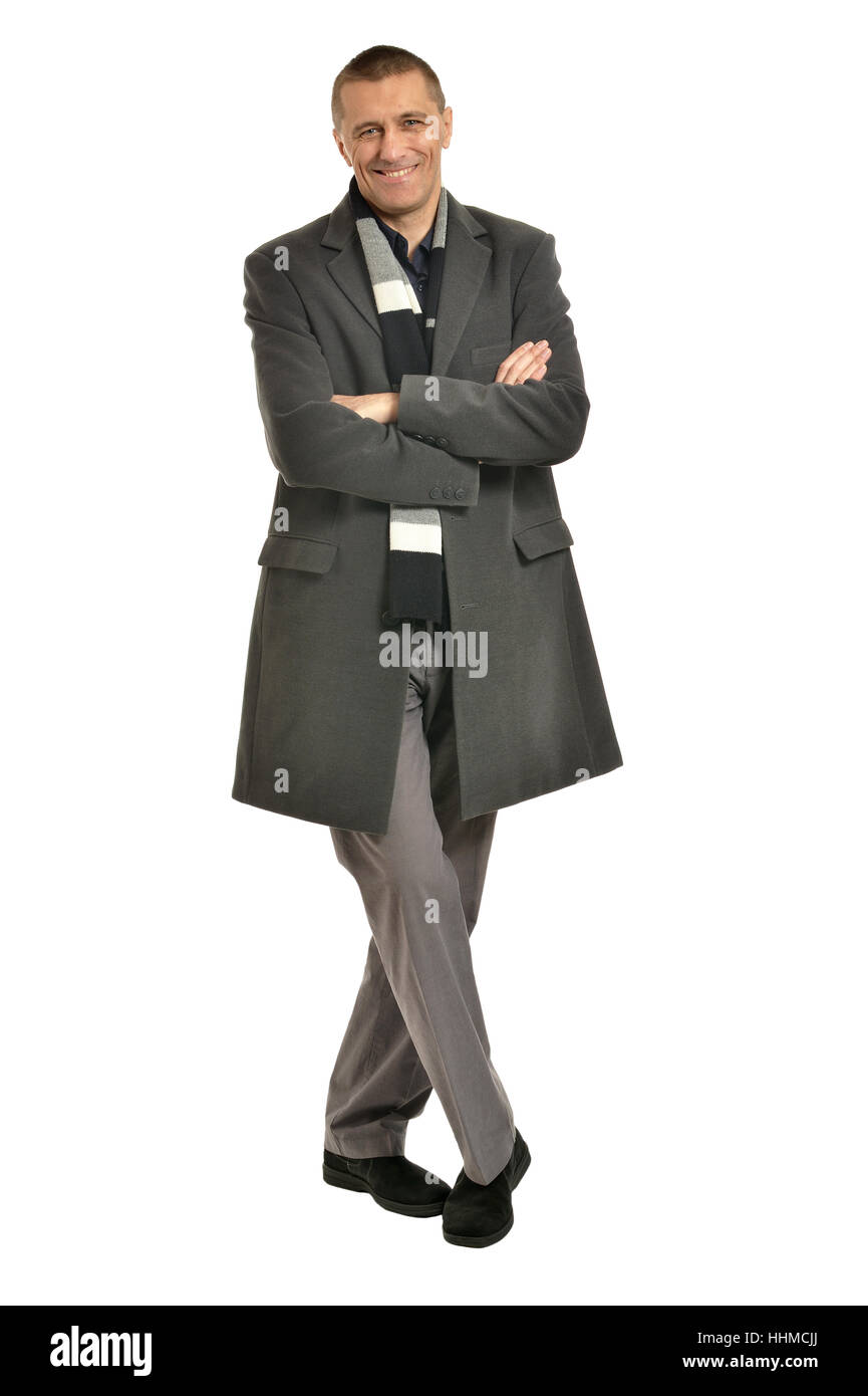 Handsome Man in coat Stock Photo - Alamy