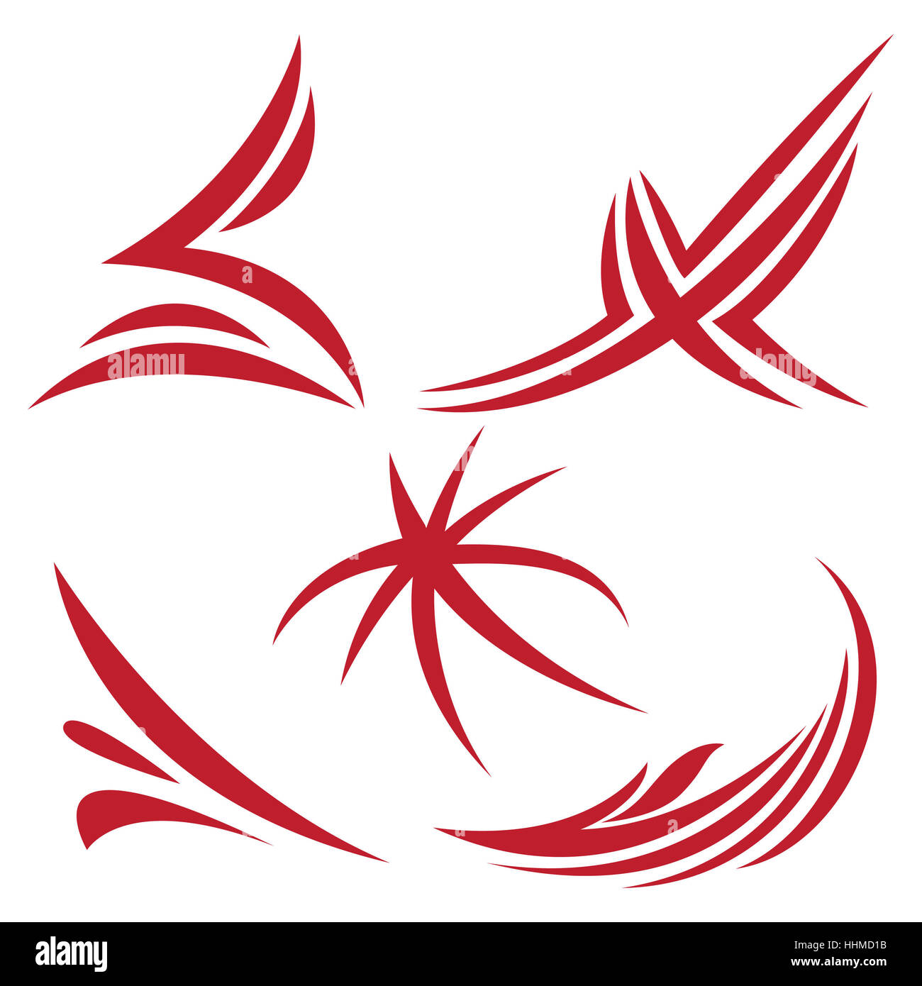 Abstract red signs. Illustration on white background for design Stock ...