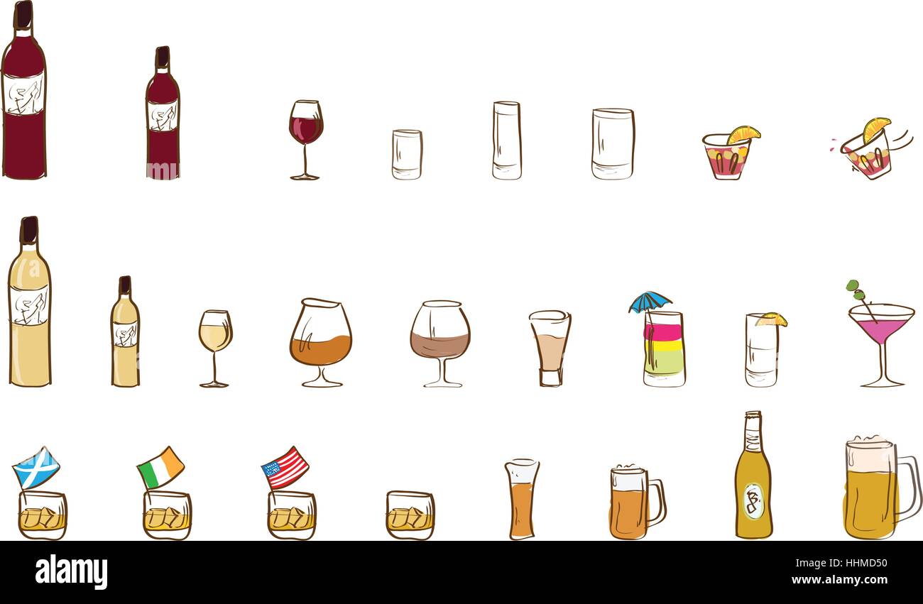 Set cocktail design style Stock Vector Images - Alamy