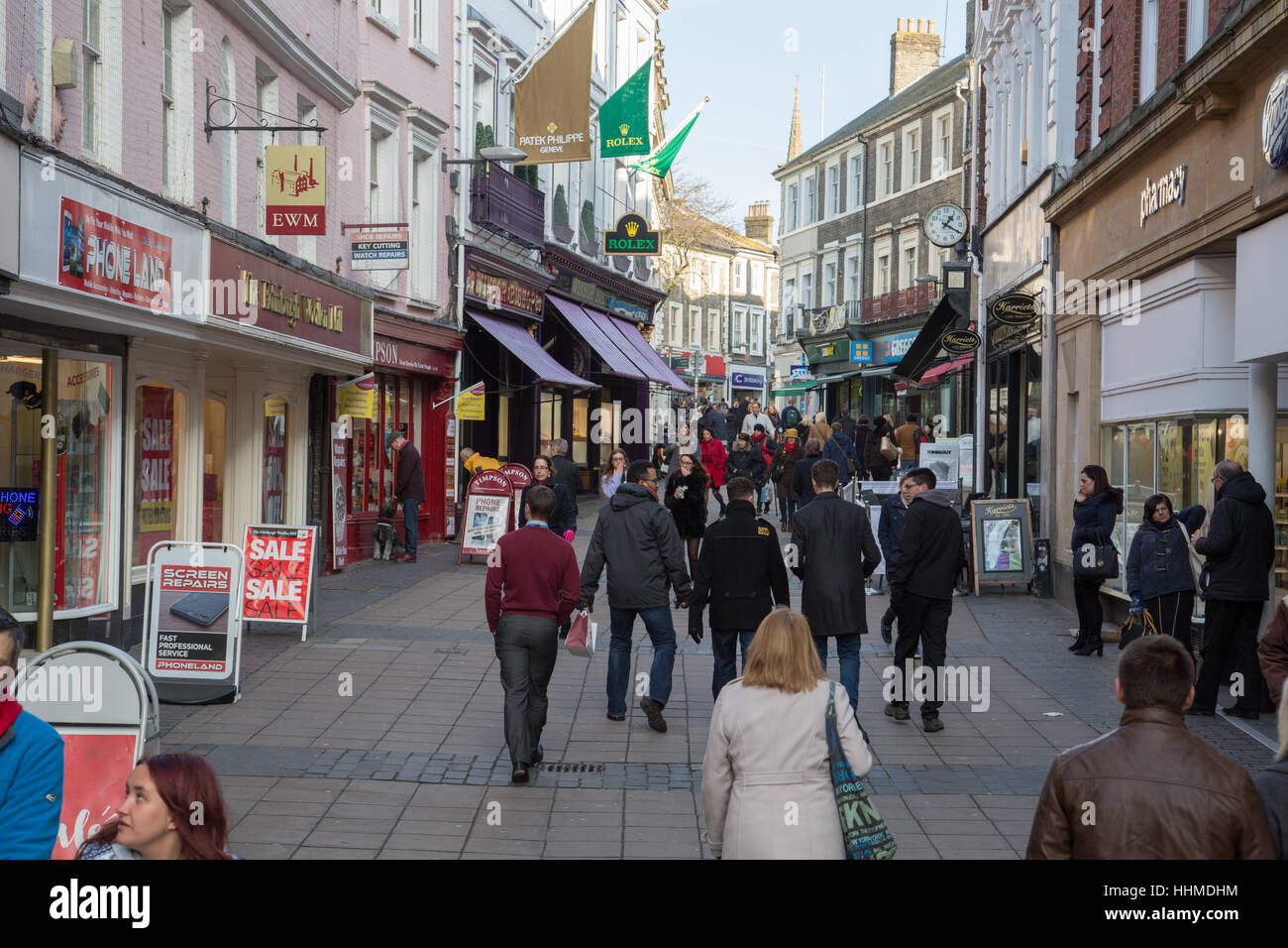 London street norwich norfolk england hi-res stock photography and ...
