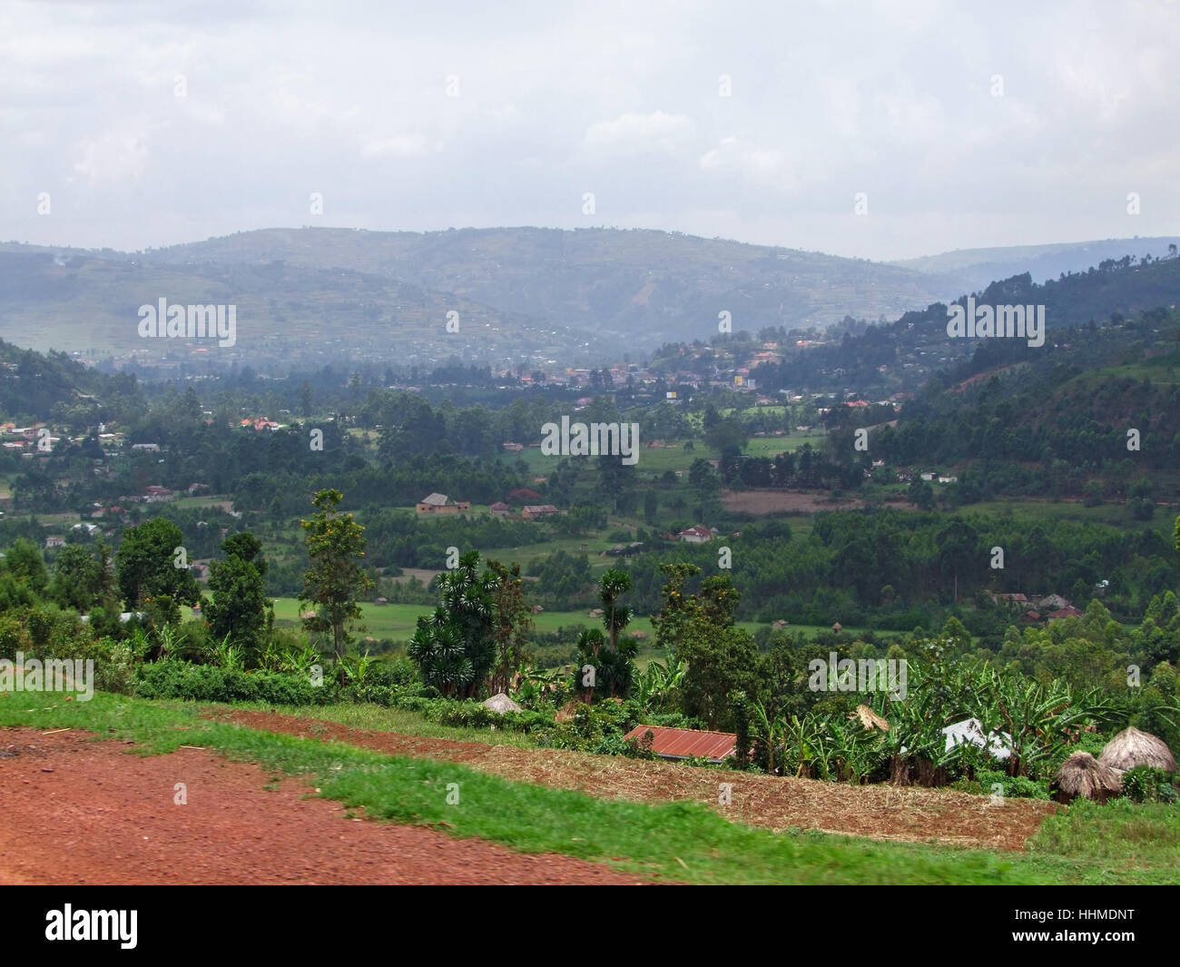 panoramic view around the Virunga Mountains in Uganda (Africa Stock ...