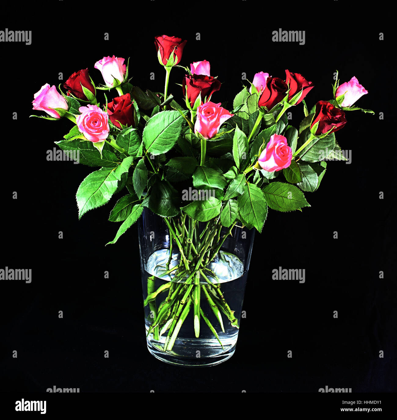 rose bouquet in vase Stock Photo - Alamy