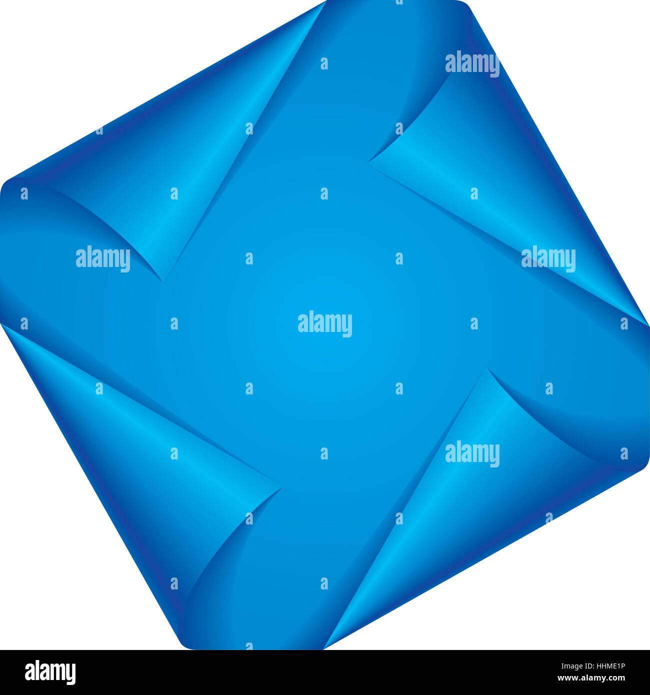 Blue page corners. Vector illustration on white background Stock Photo ...