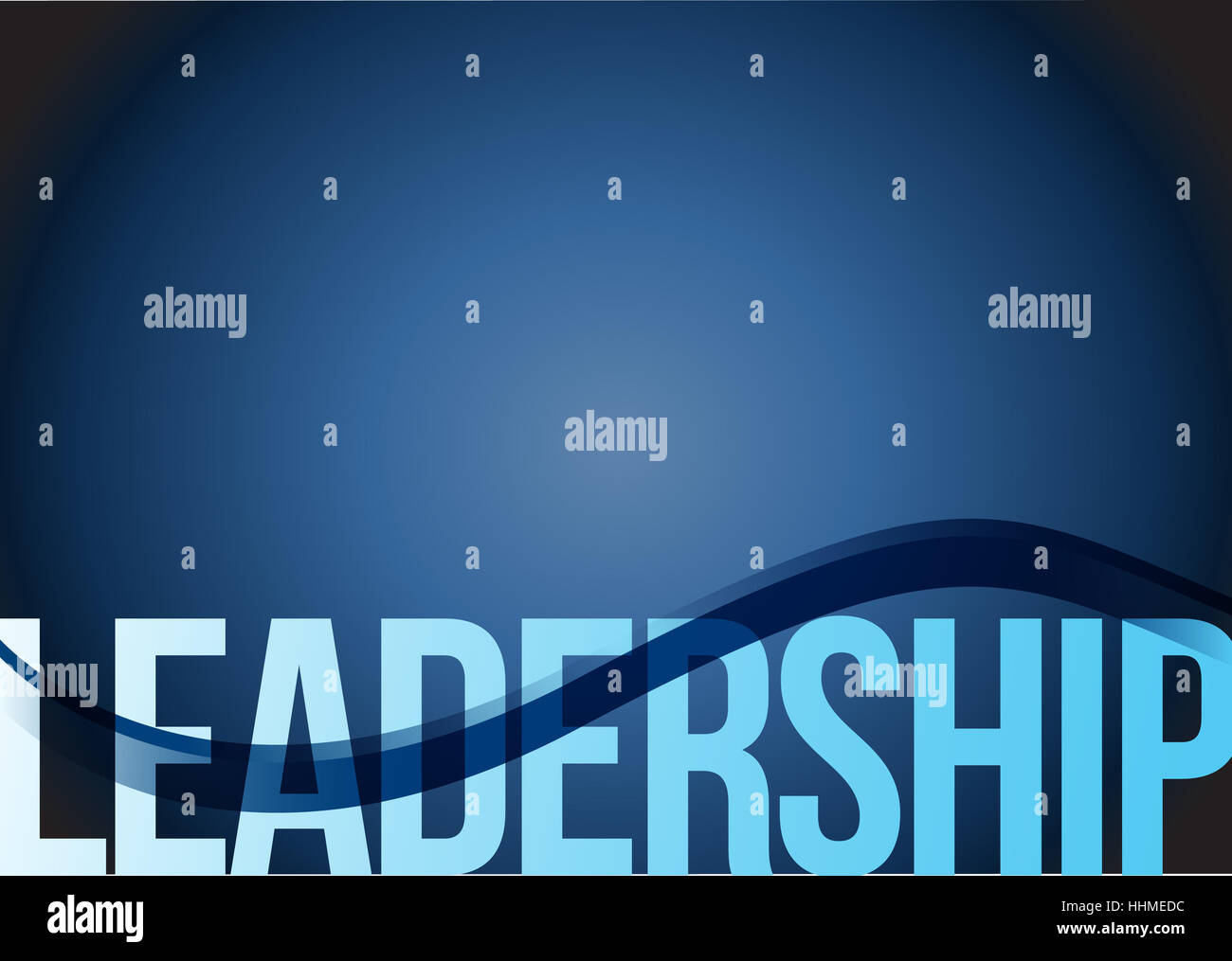 Blue business leadership background with waves illustration Stock Photo ...