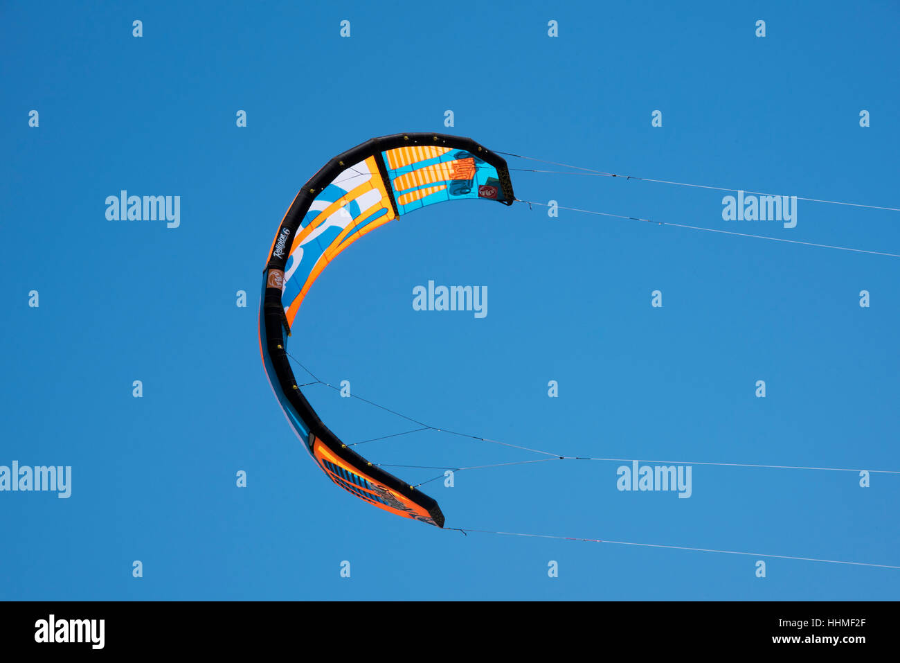 Kite flying in action at Prasonisi National Park Rhodes, Greece Stock ...