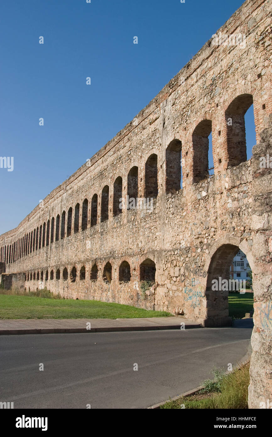 blue, stone, traffic, transportation, rock, wall, roman, aqueduct ...