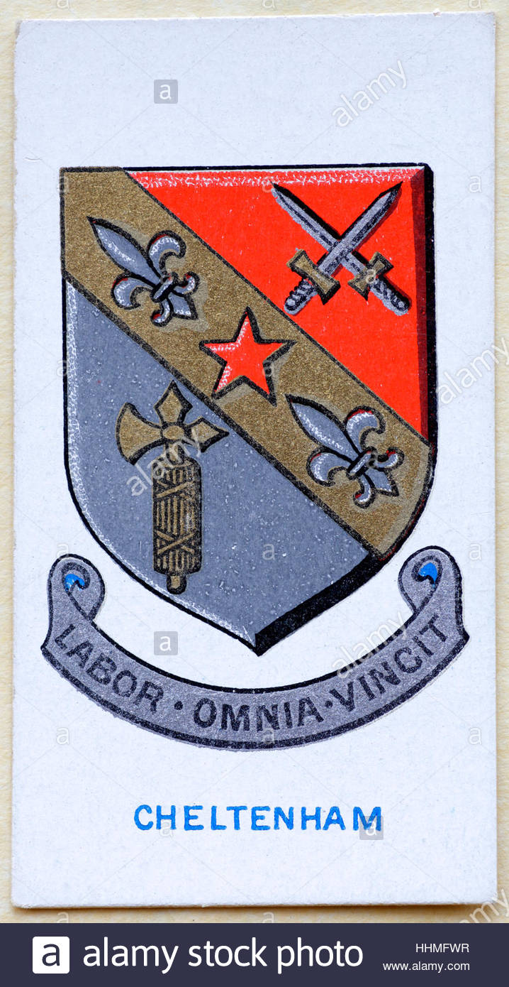 Cheltenham School badge and motto Stock Photo - Alamy
