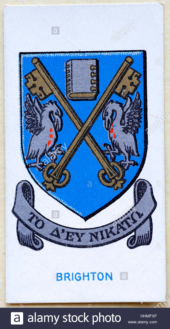 Brighton School badge and motto Stock Photo - Alamy