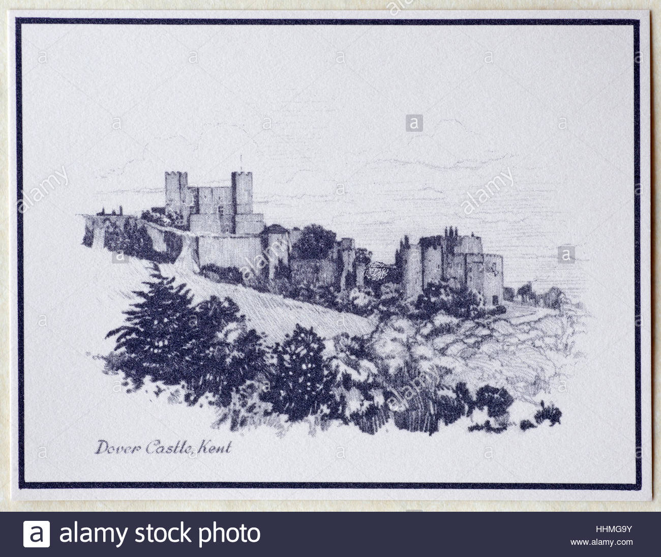 Vintage medieval castle drawing hi-res stock photography and images - Alamy