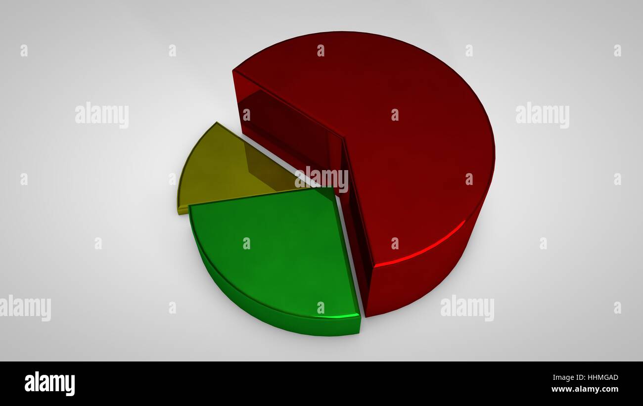 3d multicolor metal pie chart isolated on white Stock Photo - Alamy