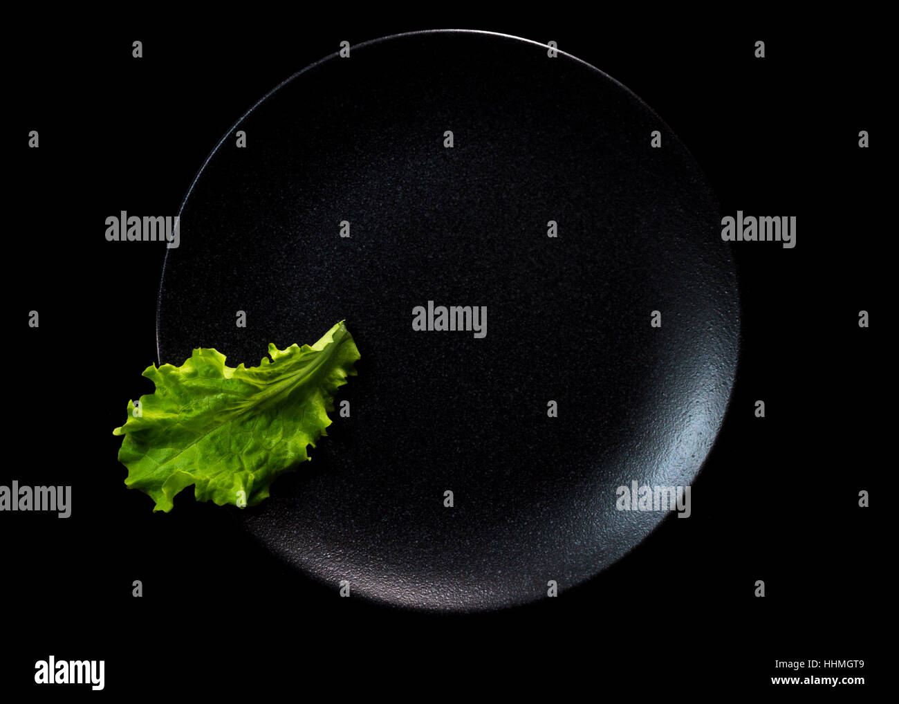 One Green Leaf Of Lettuce Stock Photo - Alamy