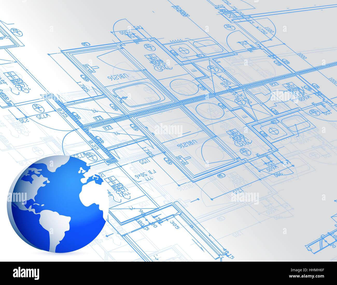 blue, office, detail, model, design, project, concept, plan, draft ...
