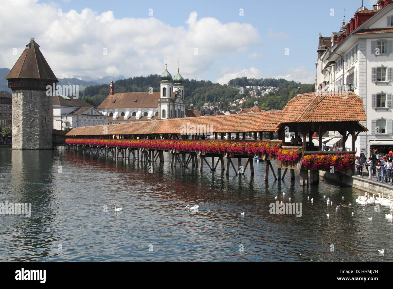 The Kapellbrucke (Chapel Bridge) in Lucerne Switzerland Stock Photo - Alamy