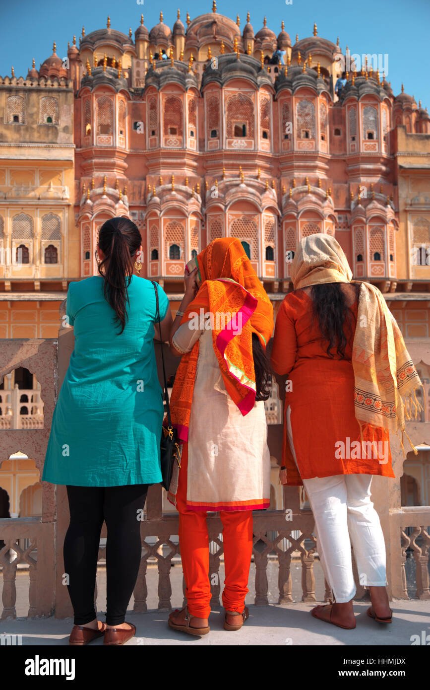 Pink Palace Jaipur - Hawa Mahal. India, Rajasthan Stock Photo - Alamy