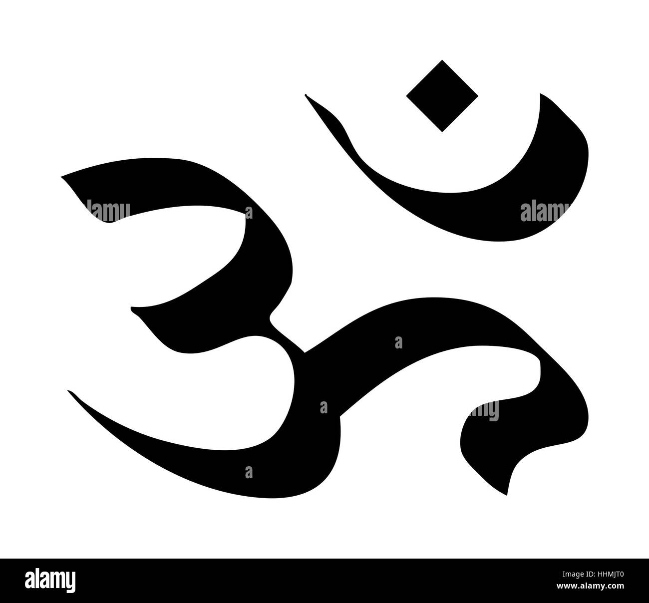 Hindu Pranava sign isolated on a white background Stock Photo - Alamy