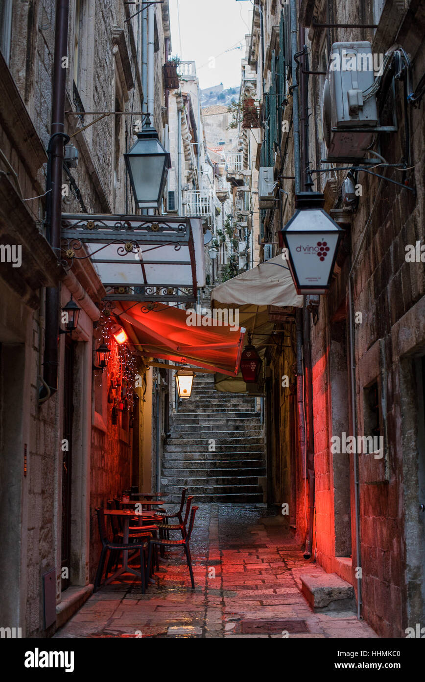 A solitary, lonely bar beams its red heater out into the cold in one of ...