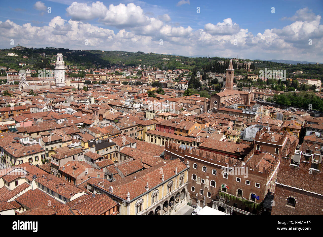 old town, europe, italy, tower, aerial perspective, tourism, cloud, old ...