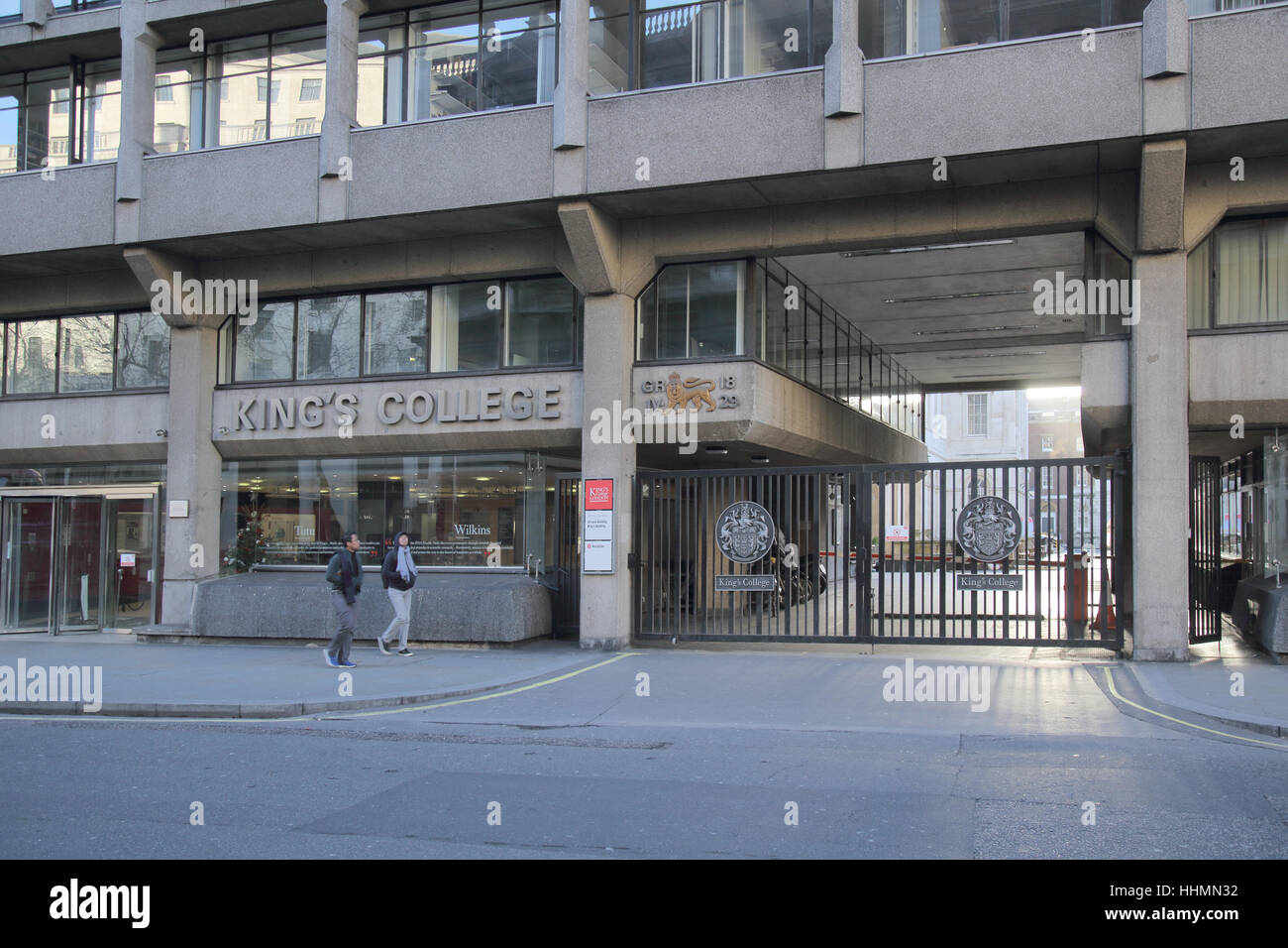 Kings college london strand campus entrance hi-res stock photography ...