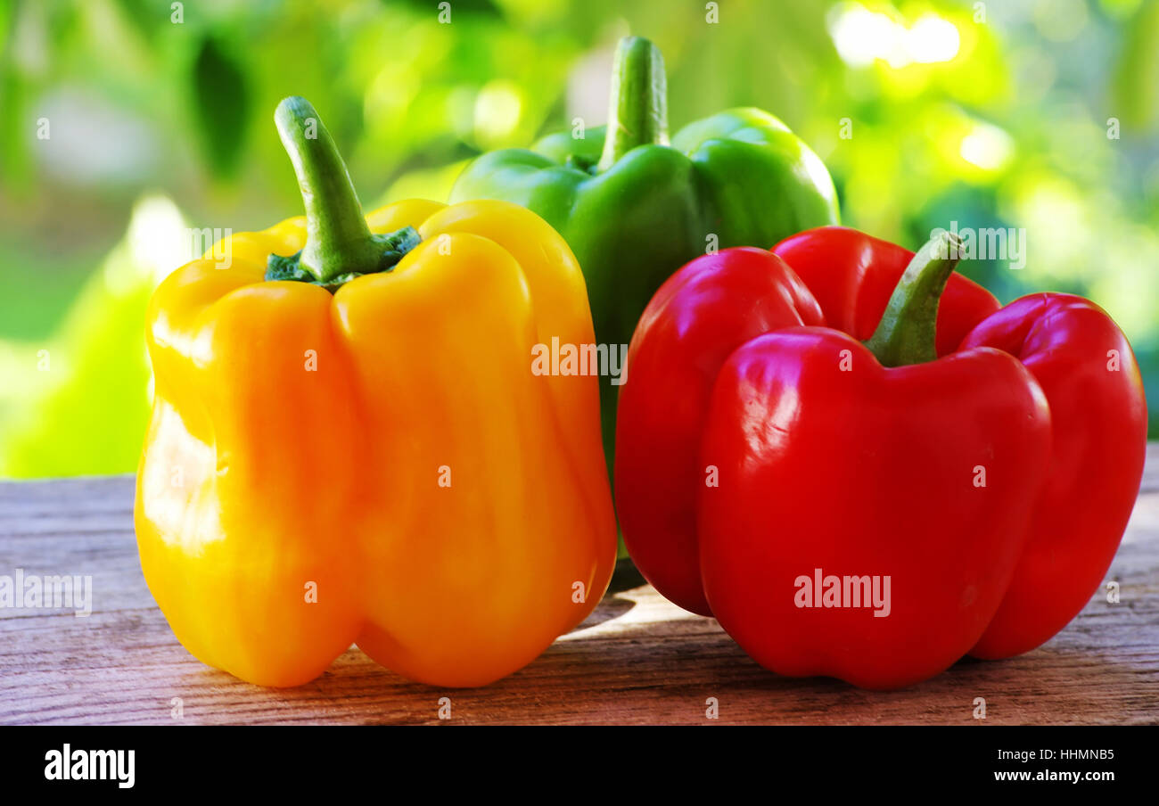 pepper, green, ripe, raw, red, yellow, food, aliment, pepper, object ...
