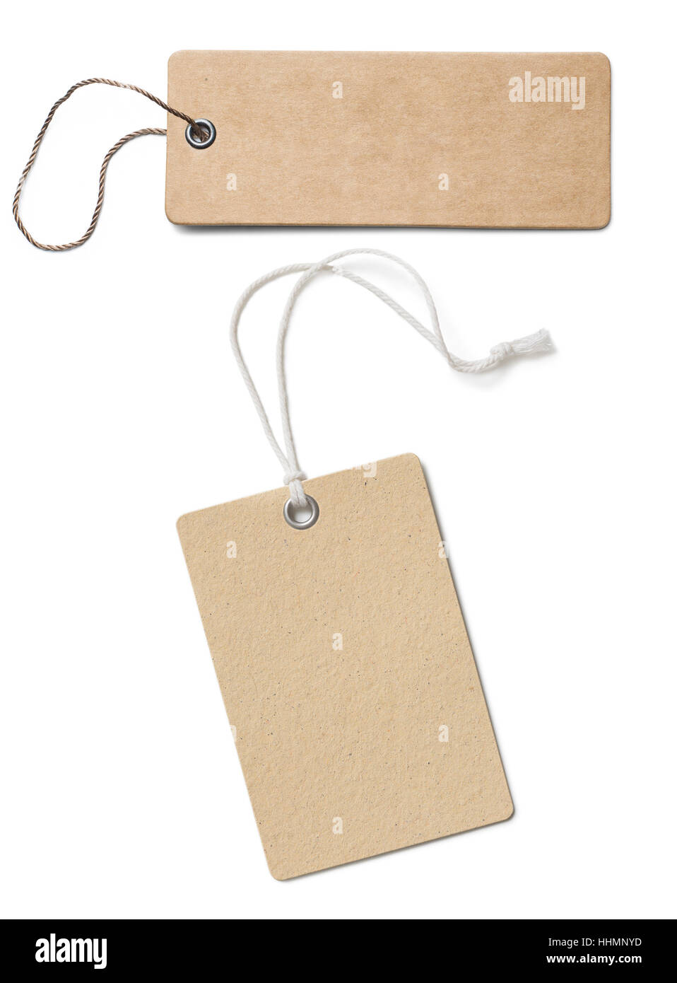 Blank brown cardboard price tags or labels set isolated Stock Photo - Alamy