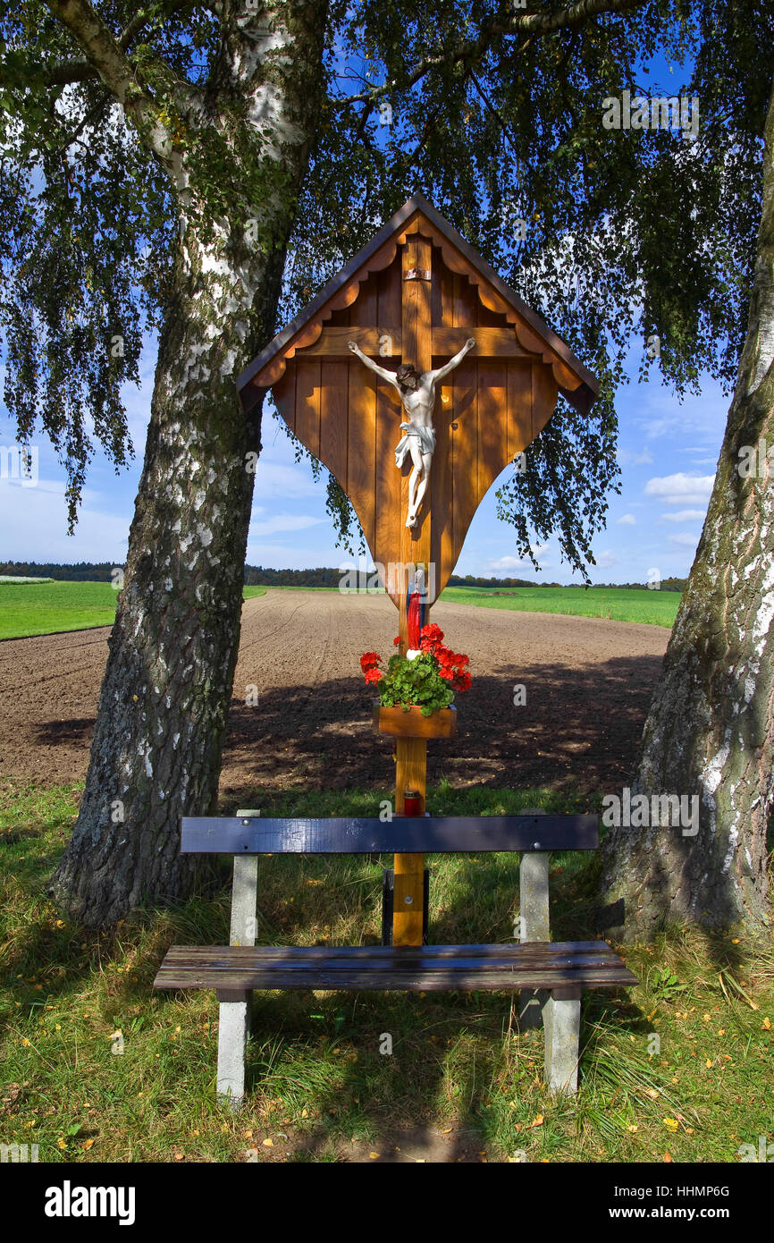 cross, meditation, reflection, seat, bench, religion, relaxation, cross ...