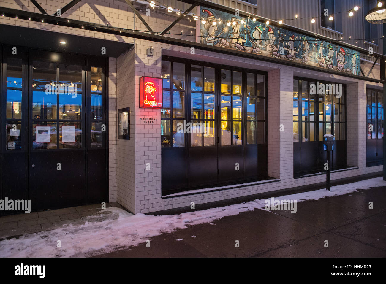 View Of Old Montreal Skyline from Terrace/Rooftop Bar/Restaurant ...