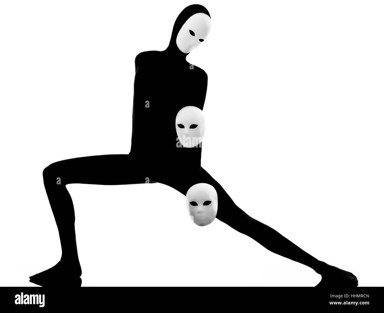 Mime mask silhouette hi-res stock photography and images - Alamy