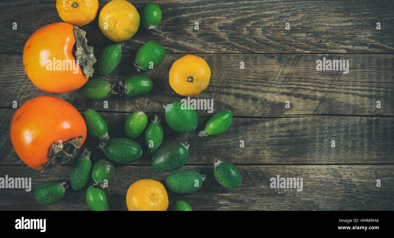 Exotic fruits background Stock Photo - Alamy