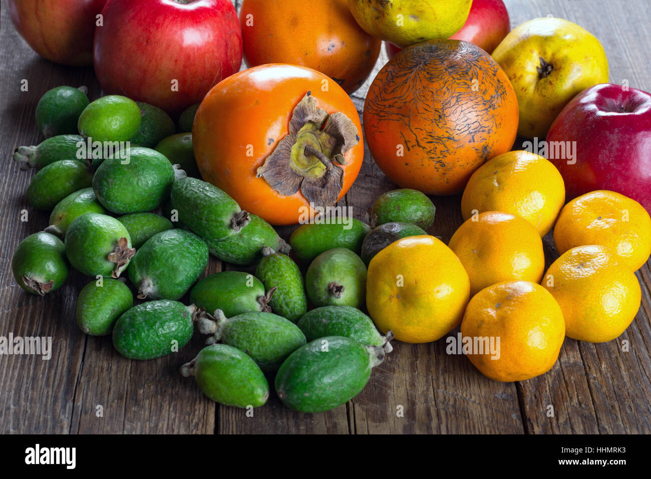 Exotic fruits background Stock Photo - Alamy