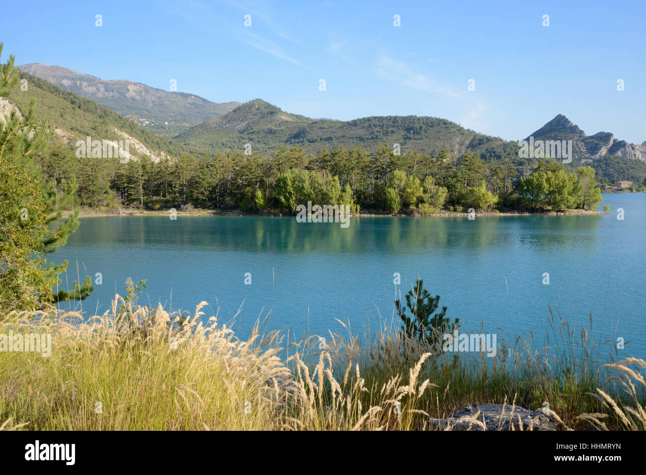 Lac Castillon or Castillon Lake near Castellane in the Verdon Regional ...