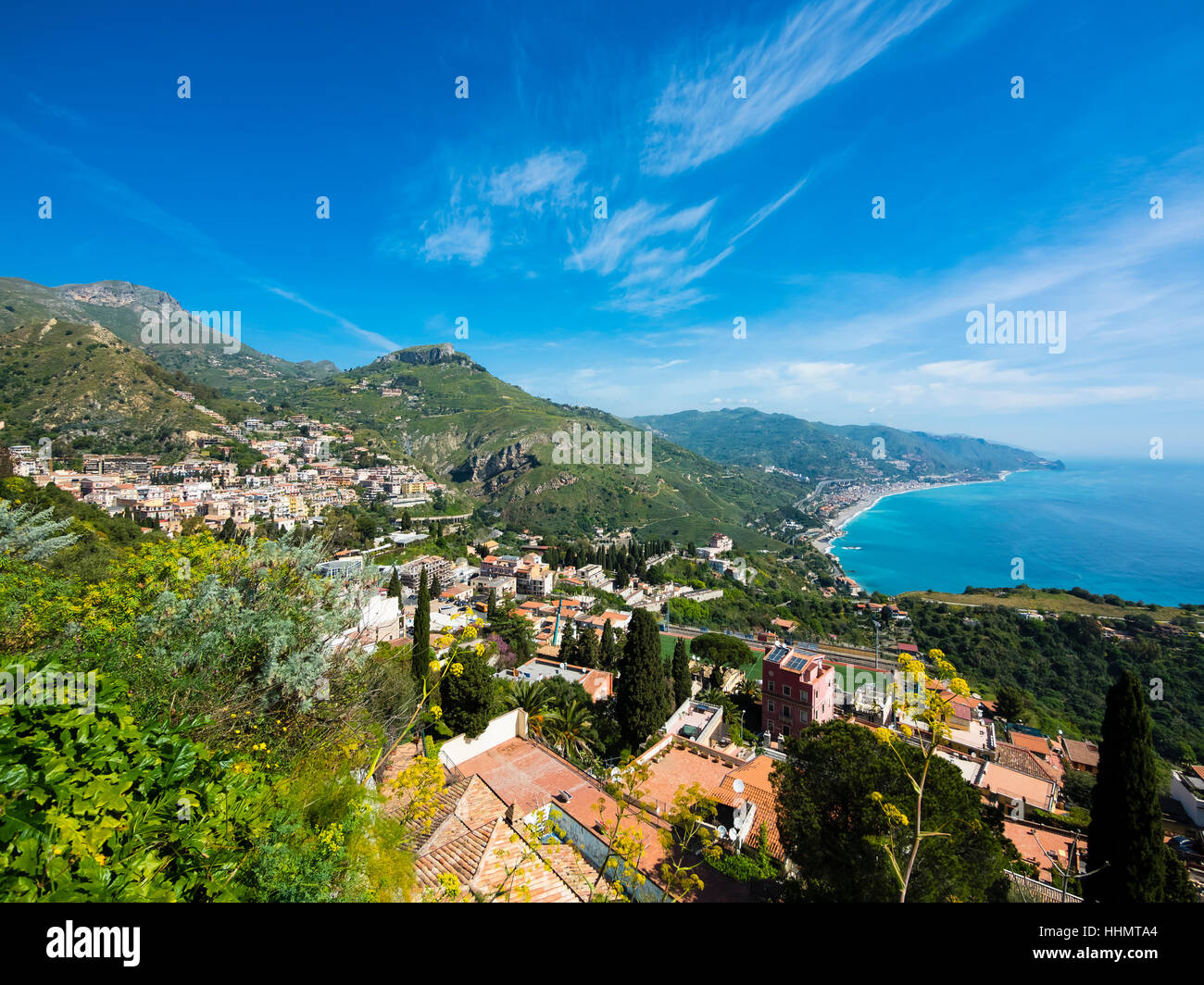 Ocean view taormina hi-res stock photography and images - Alamy
