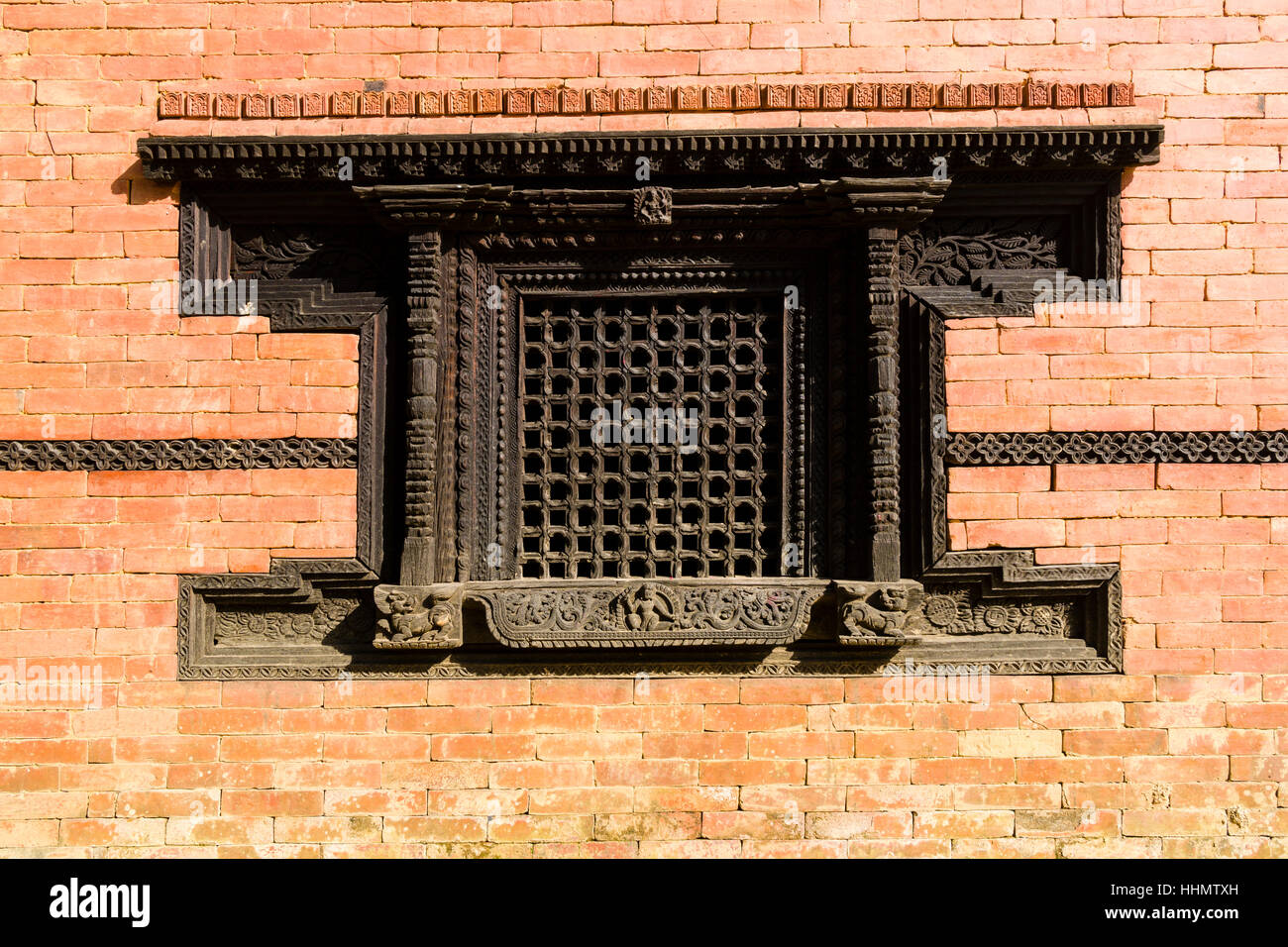 Artfully carved wooden window, Gorakhnath temple, Gorkha, Gorkha ...