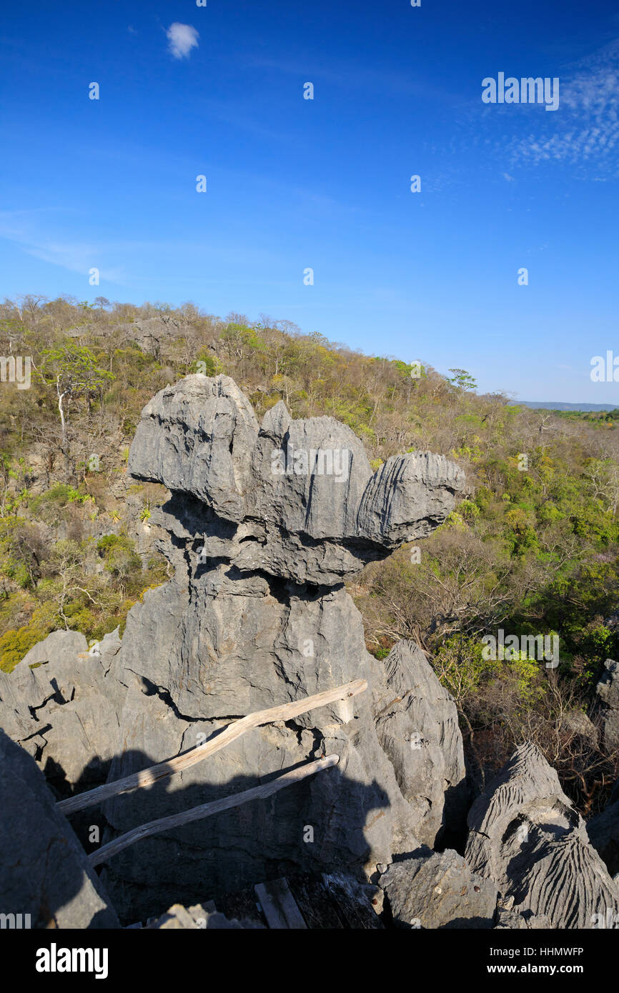Curiously strange rock formations of fantastically eroded limestone ...
