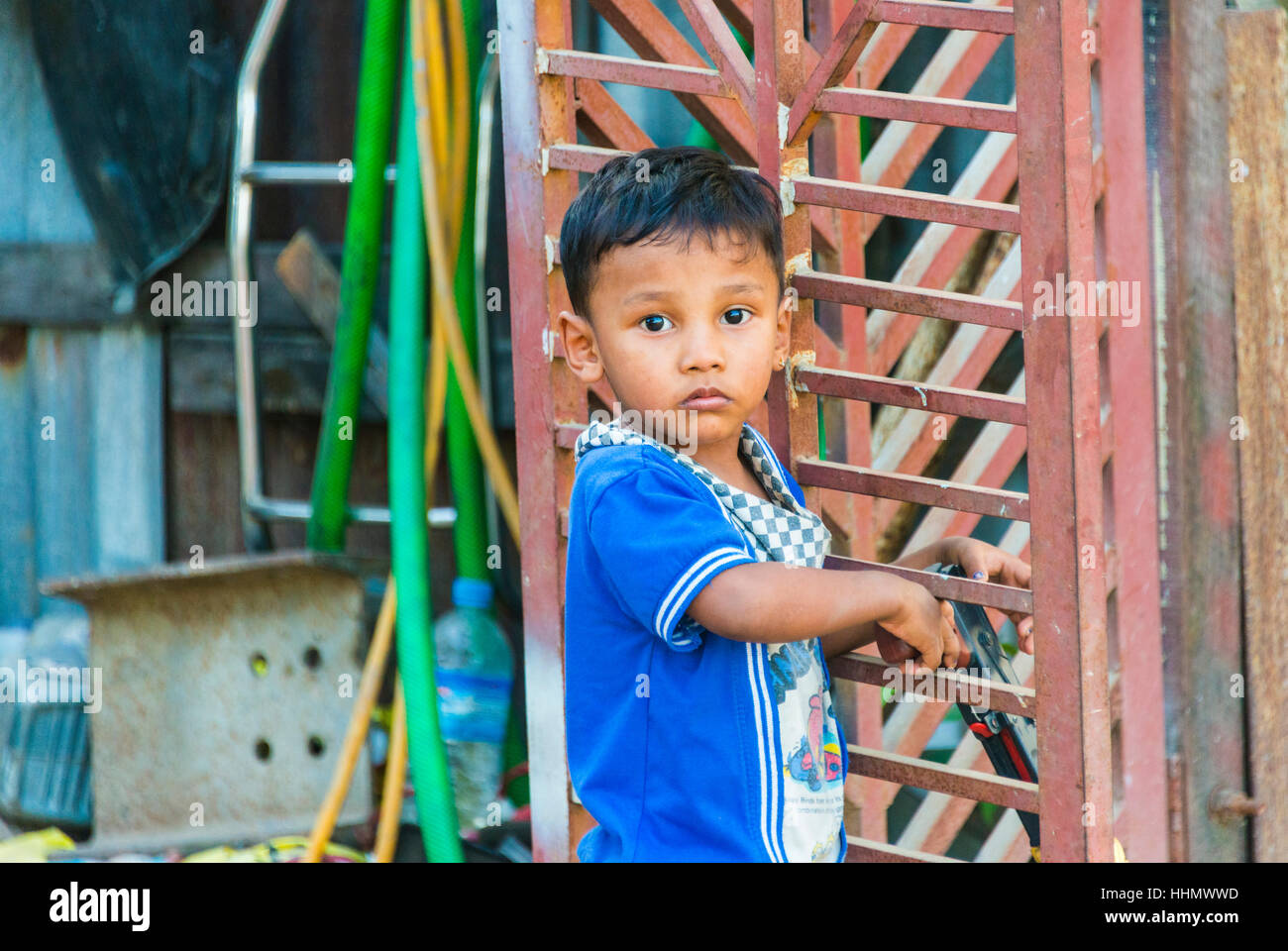 Little native boy, Yangon, Myanmar Stock Photo - Alamy