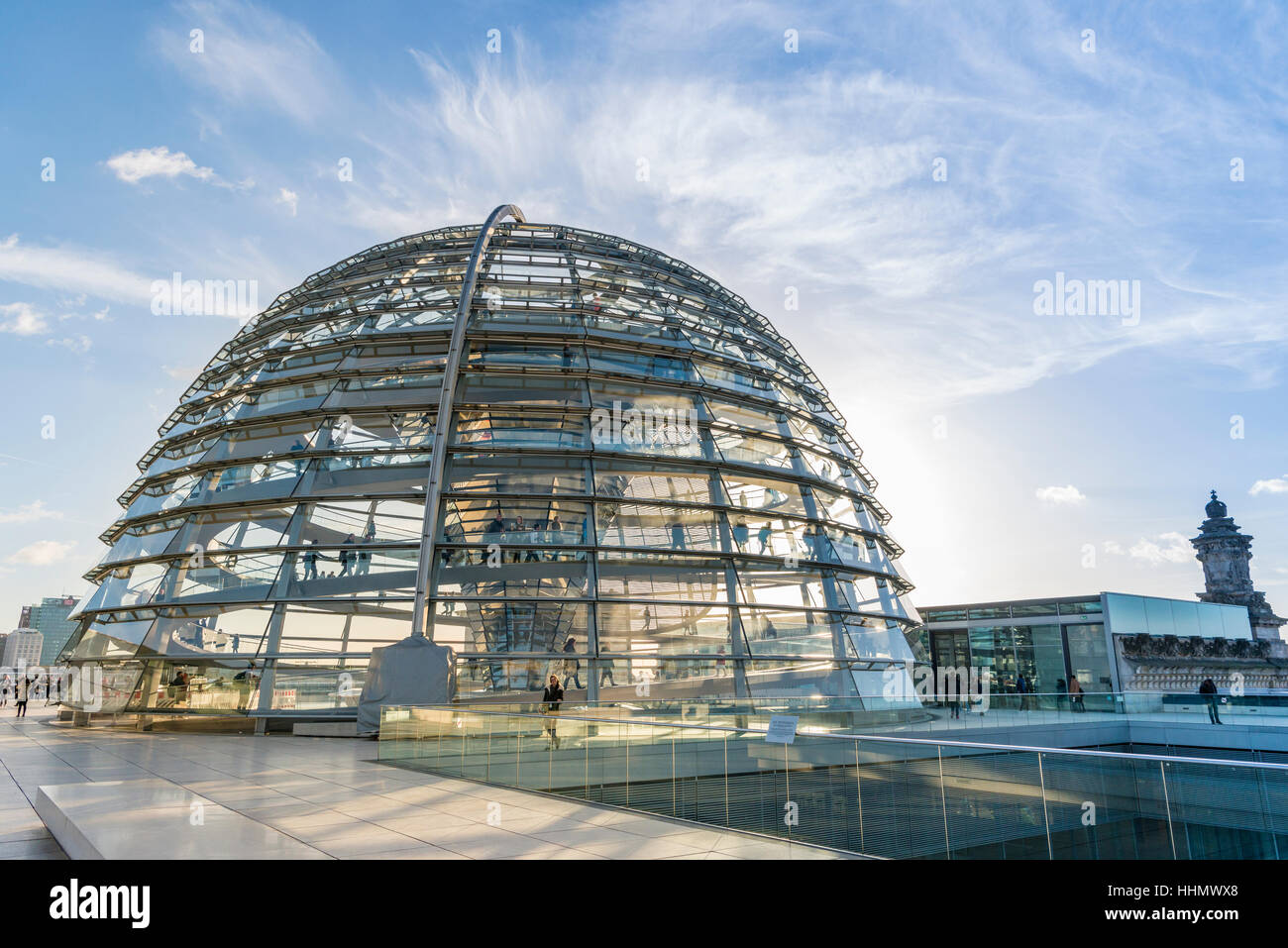 Reichstags dome, visitors, German Bundestag, Reichstag Building ...