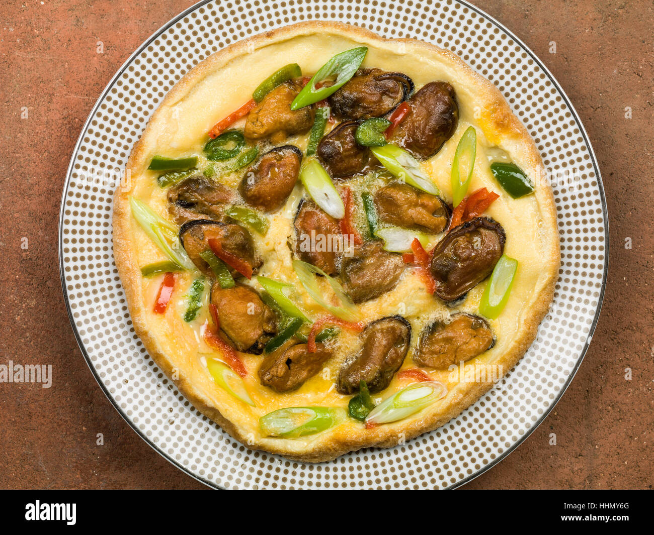 Traditional Thai Style Mussel Breakfast Omelette With Chilli and Onions ...
