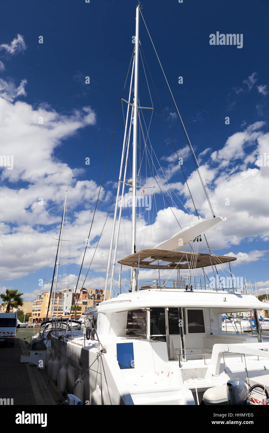 detail catamaran sailing yacht - detail catamaran sailing yacht Stock ...