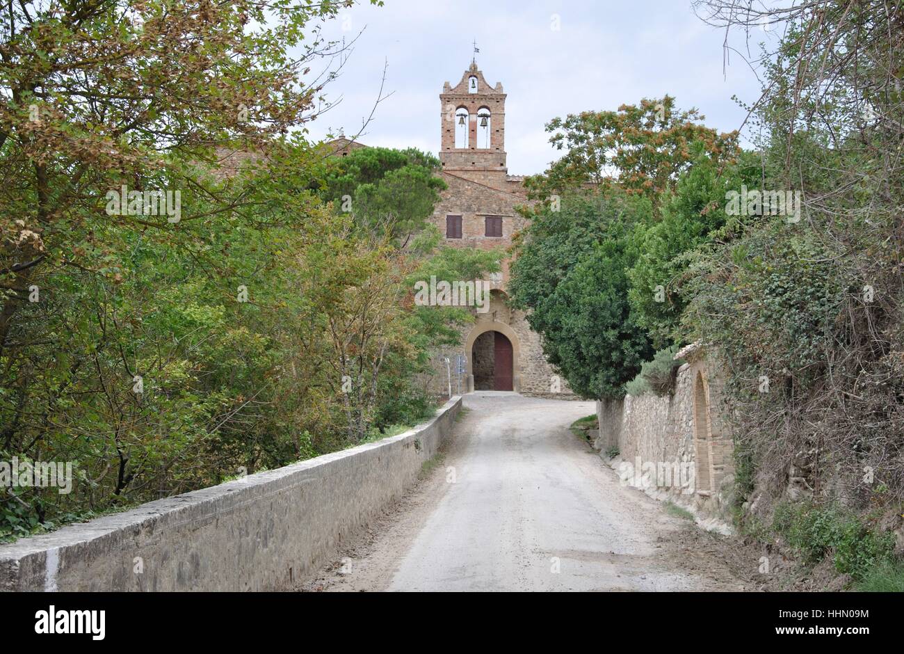 tuscany, sienna, italy, church, agriculture, farming, field, summer ...