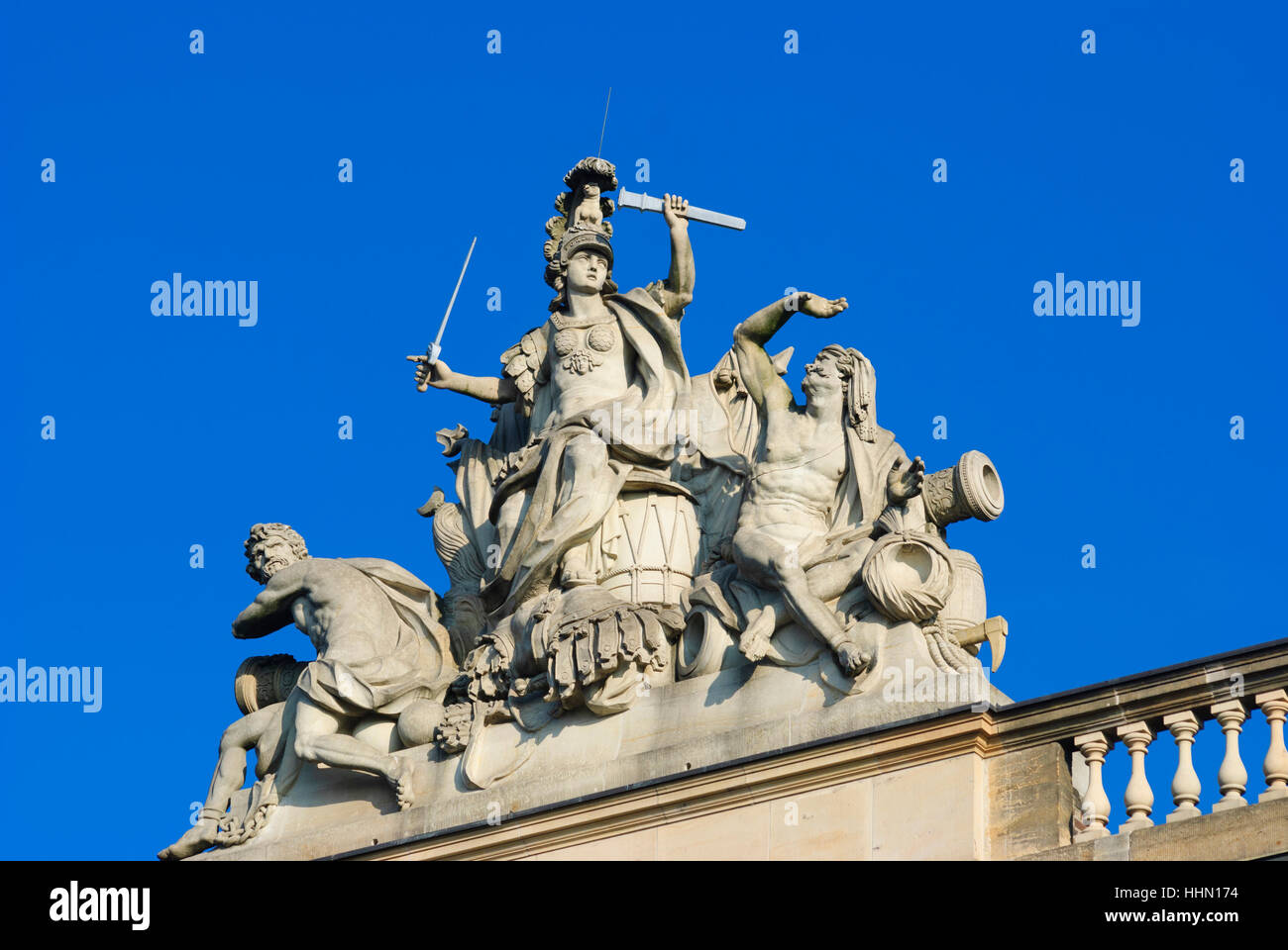 Berlin: Armoury with the German historical museum, God of war Mars on ...