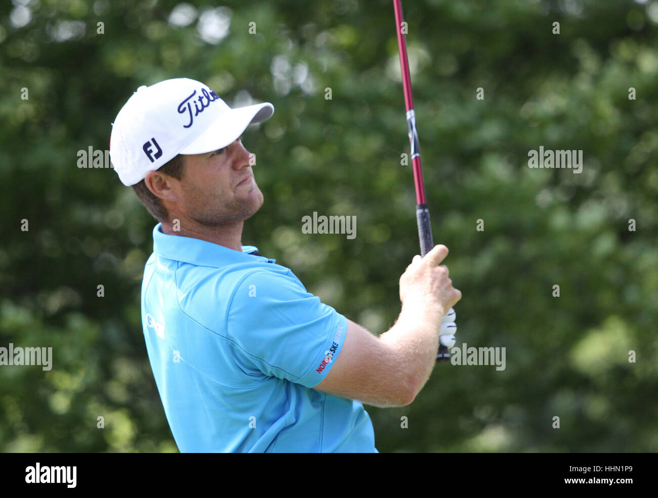 GUYANCOURT, FRANCE, JULY 02, 2015 : Lucas Bjerregaard (DEN) at the golf ...