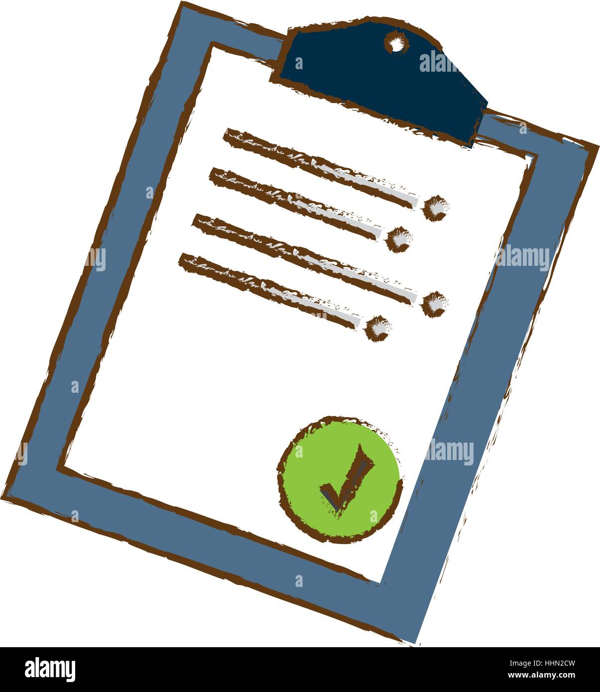 clipboard with check mark icon image sketch style Stock Vector Image ...