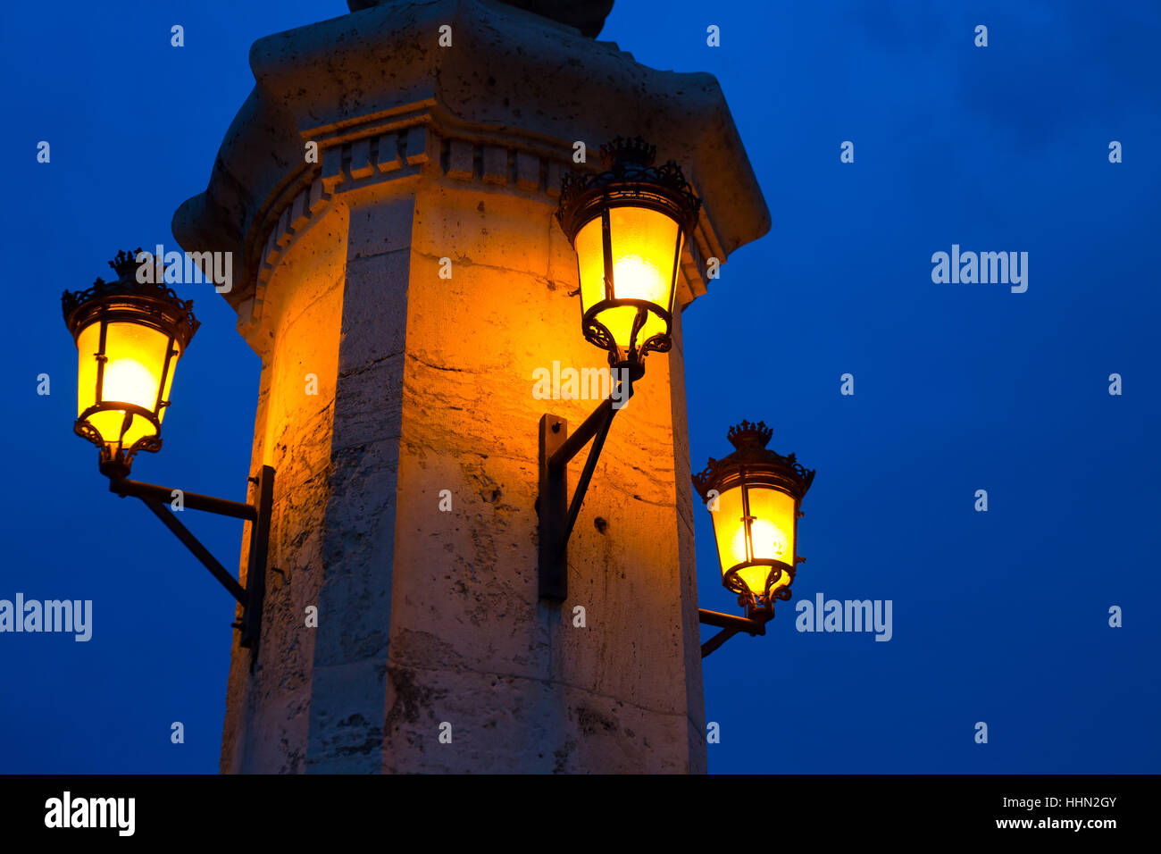 blue, tower, detail, historical, city, town, antique, bridge, night ...
