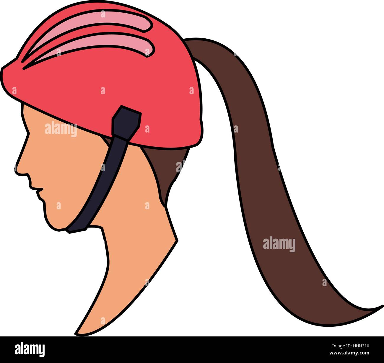 Woman safety helmet icon Cut Out Stock Images & Pictures - Alamy