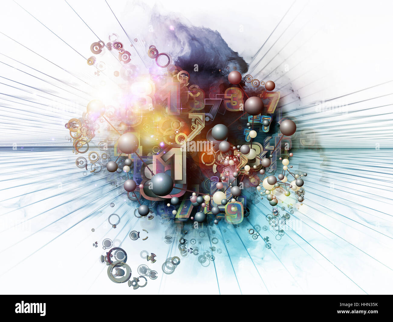 calculation, arrangement, composition, science, research, communication ...