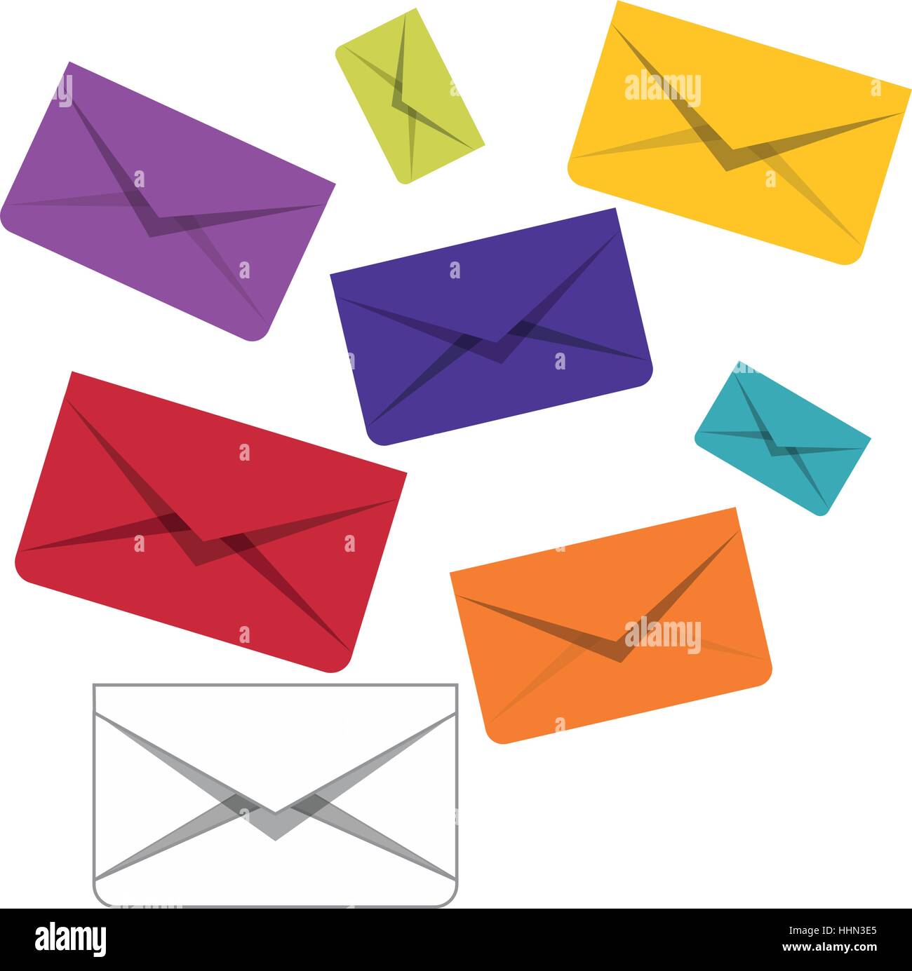 message envelope mail related icons image Stock Vector Image & Art - Alamy
