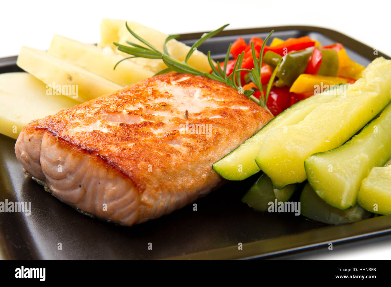 restaurant, food, aliment, pepper, health, horizontal, angle, fish ...