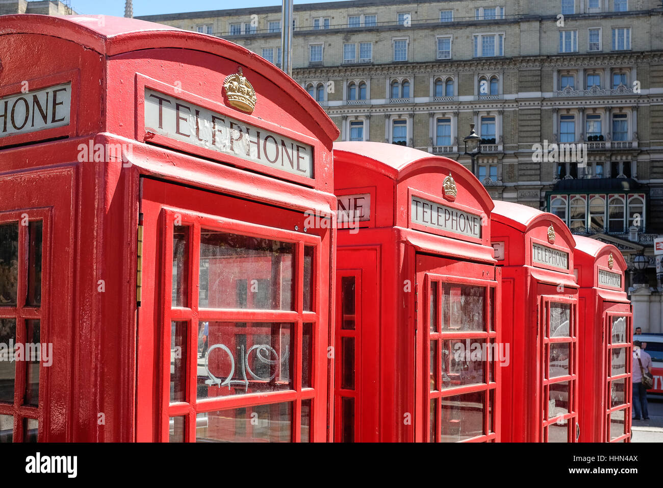 London red telephone boxes Stock Photo - Alamy
