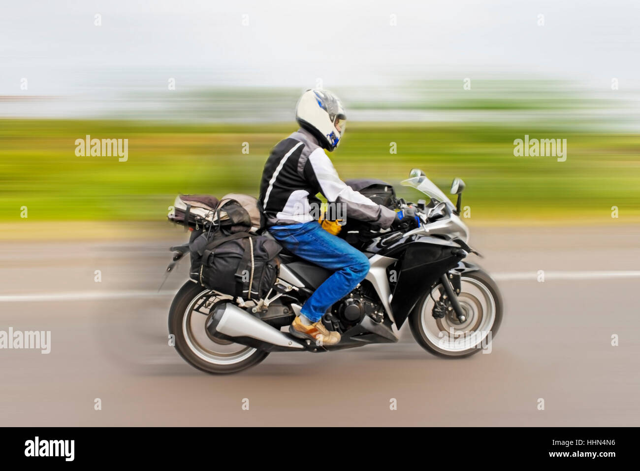 biker, rider, equestrian, rural, motorcycle, motorbike, scenery ...