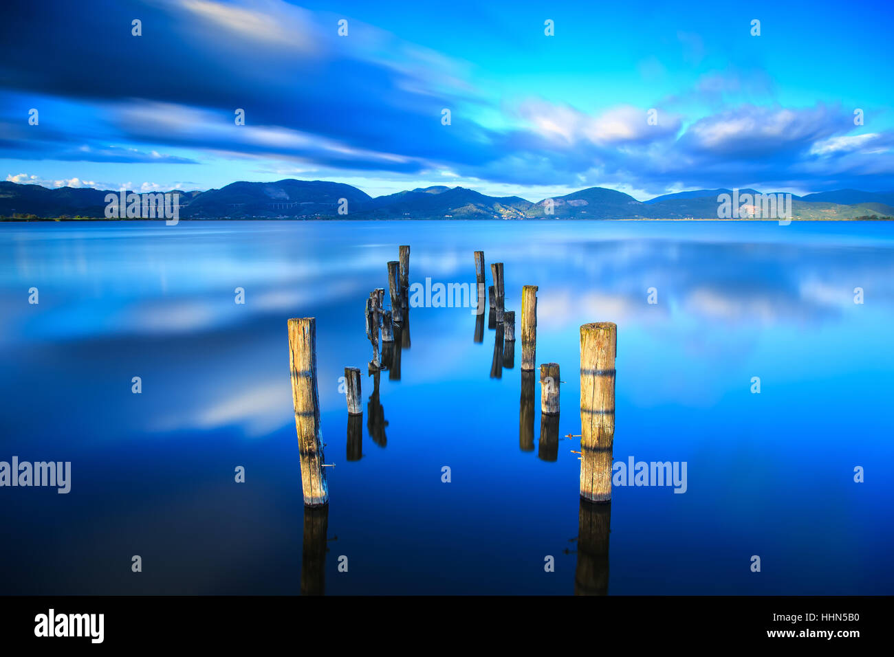 Blue pier hi-res stock photography and images - Alamy